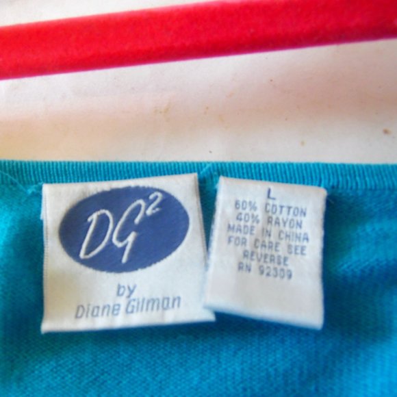 DG2 by Diane Gilman | Sweaters | Dg2 Turquoise Color Embellished ...